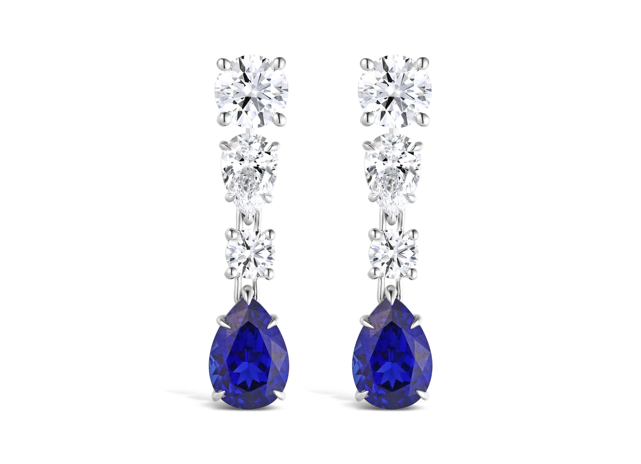Diamond & Sapphire Convertible Drop Earrings | ROVA Brilliance